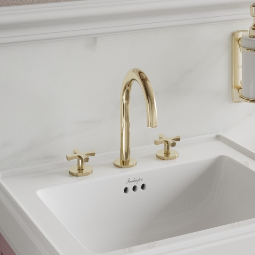 Burlington Riviera 3 Hole Deck Basin Mixer | Sanctuary