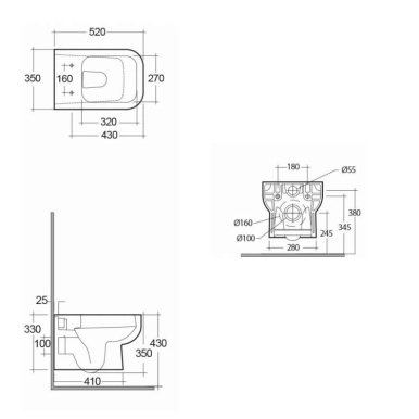 RAK Series 600 Rimless Wall Hung WC & Soft Close Seat | Sanctuary Bathrooms