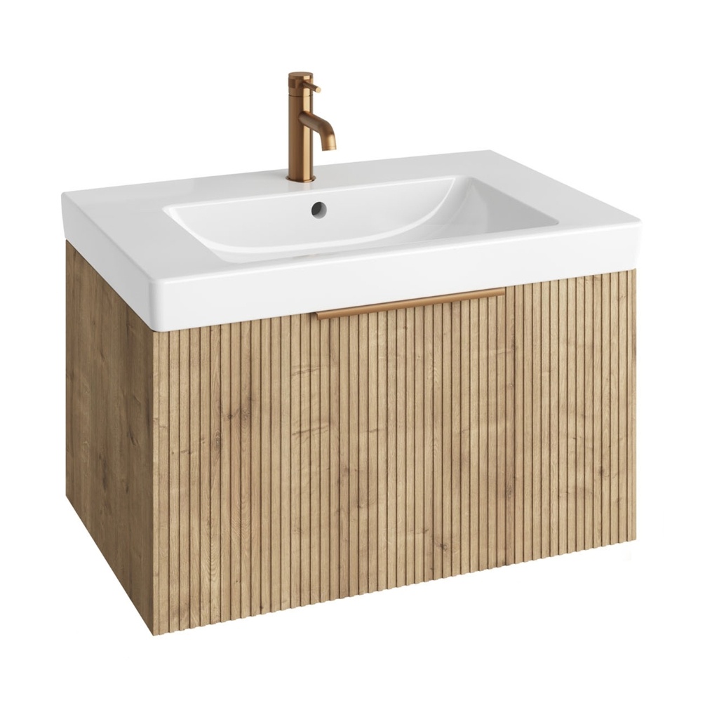 Abacus Concept Linear Oak 800 Basin & Vanity Unit | Sanctuary