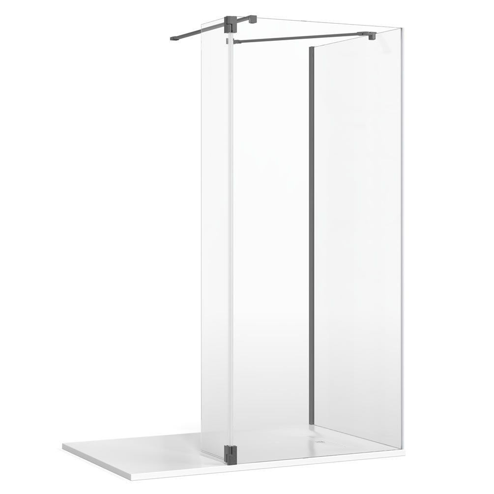 Crosswater Gallery 10 Slate 400 Wetroom Screen | Sanctuary Bathrooms