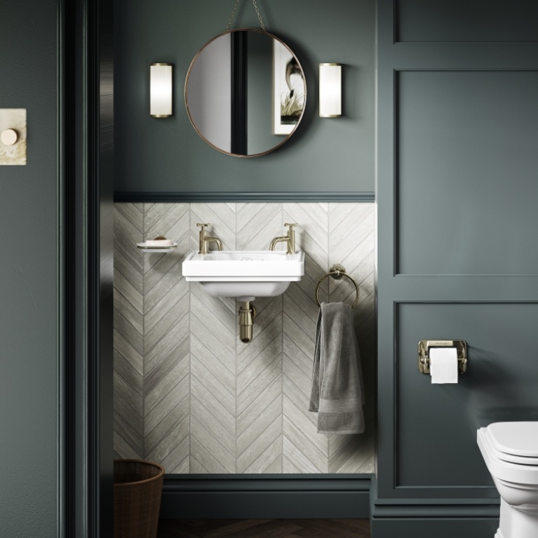 Burlington Riviera 450mm Square Cloakroom Basin | Sanctuary Bathrooms