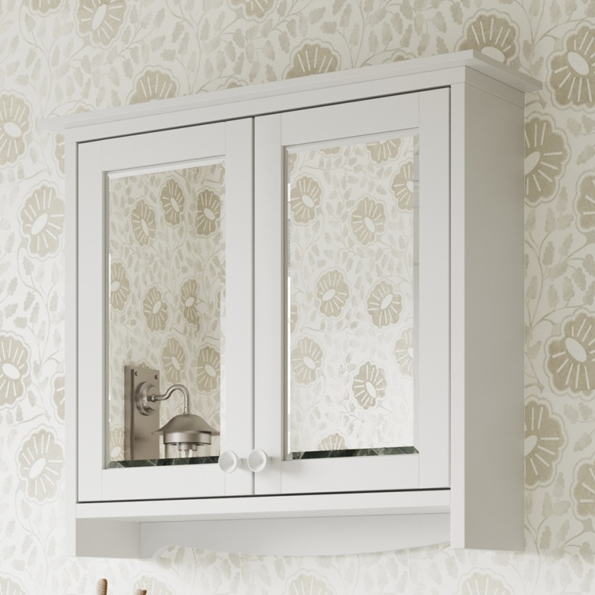 Burlington Guild Varley White Wall Mirrored Cabinet | Sanctuary