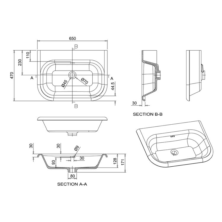 Clearwater Medium Traditional Roll Top Basin available | Sanctuary ...