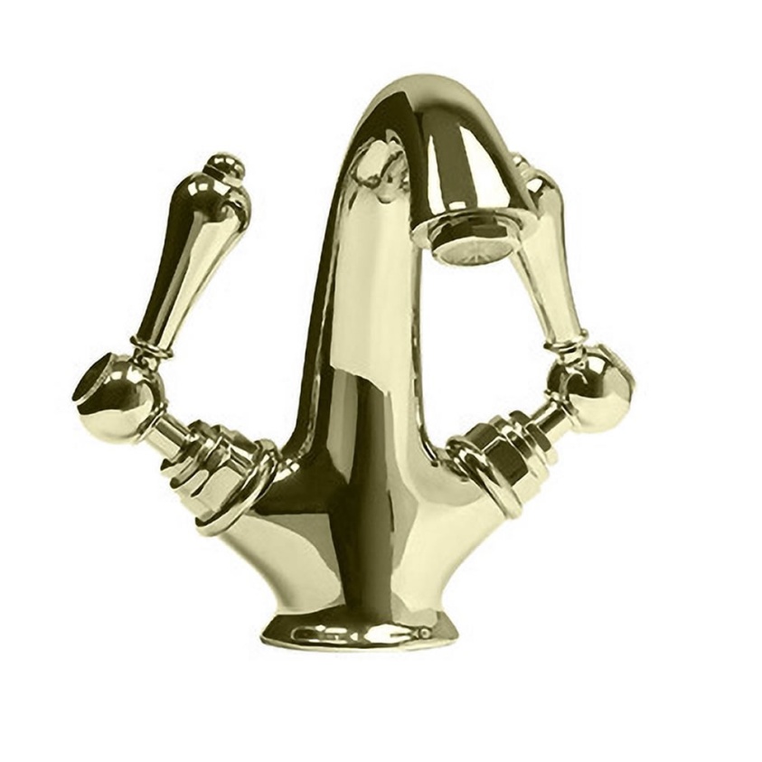 Imperial Regent Antique Gold Tall Mono Basin Mixer With Pop Up Waste ...