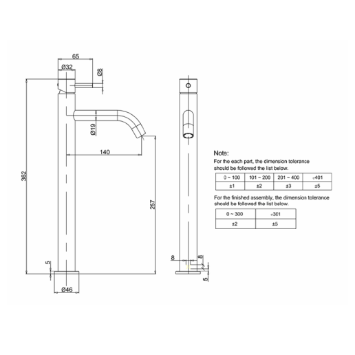 Crosswater MPRO Brushed Brass Tall Basin Mixer | Sanctuary Bathrooms