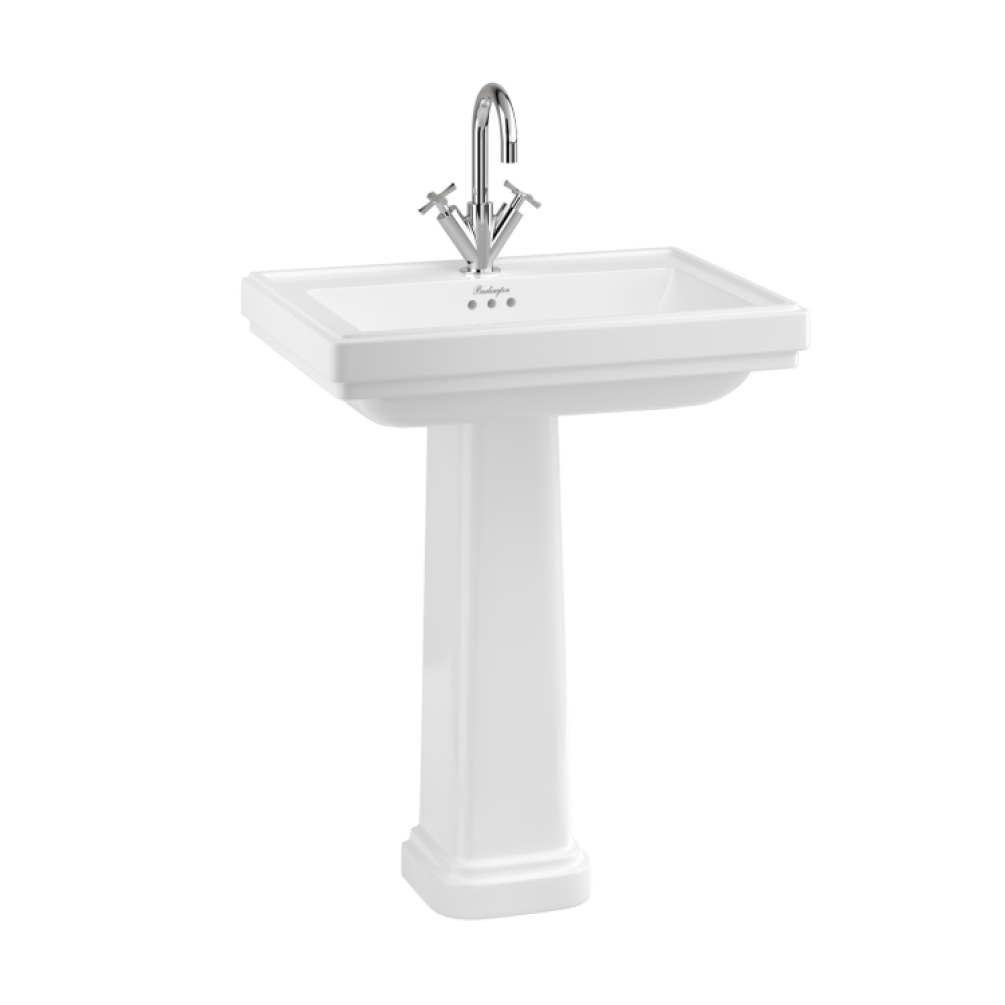 Burlington Riviera Square Basin & Full Pedestal | Sanctuary