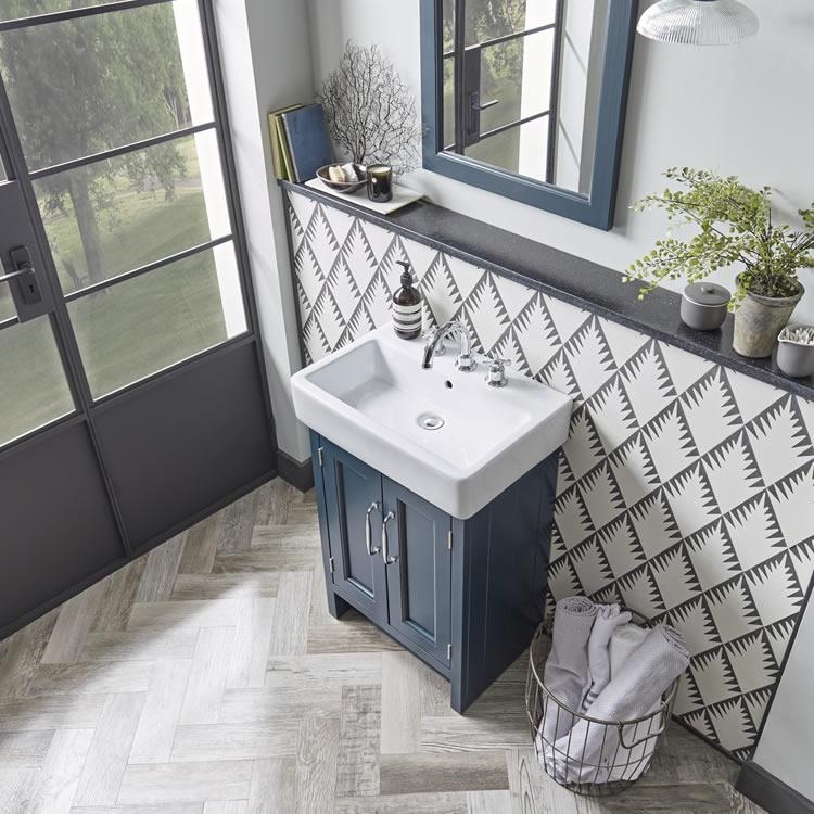 Roper Rhodes Hampton 575 Derwent Blue Unit & Basin | Sanctuary Bathrooms