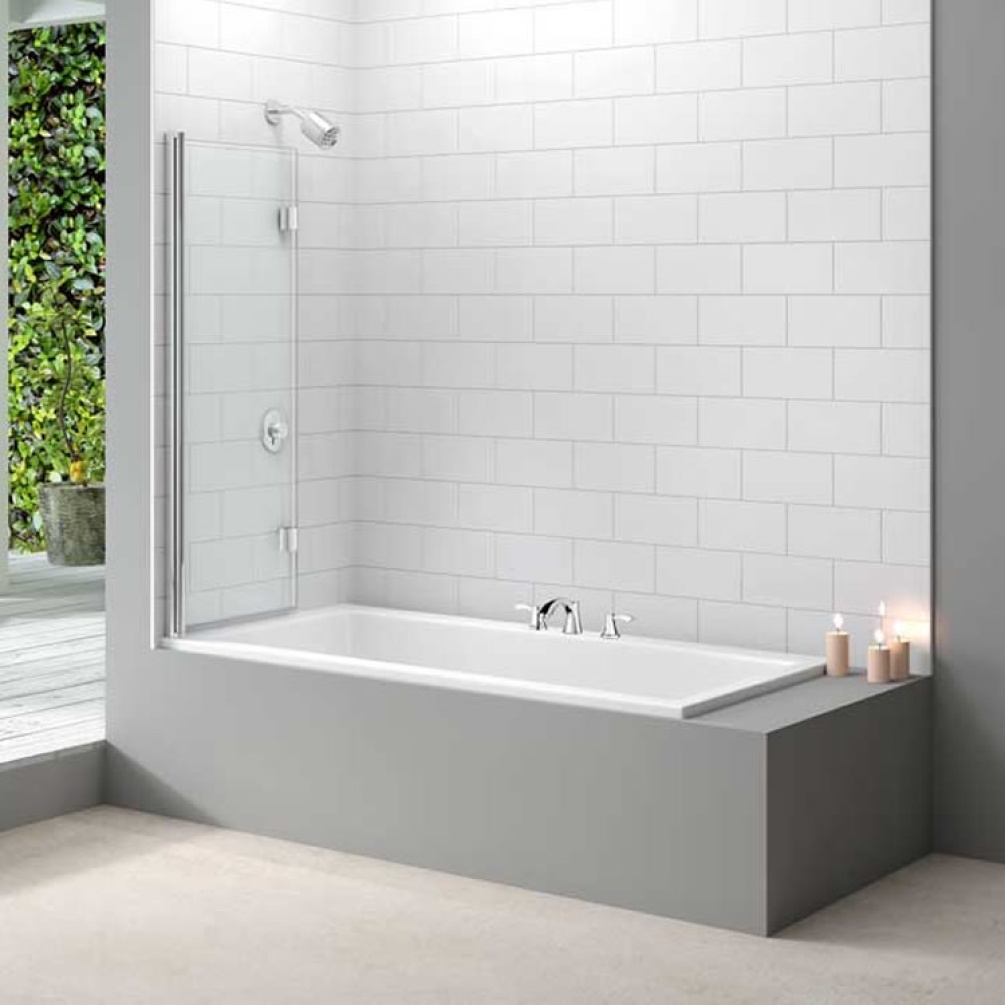 Merlyn MB8 Two Panel Folding Bath Screen - 8mm Glass | Sanctuary Bathrooms