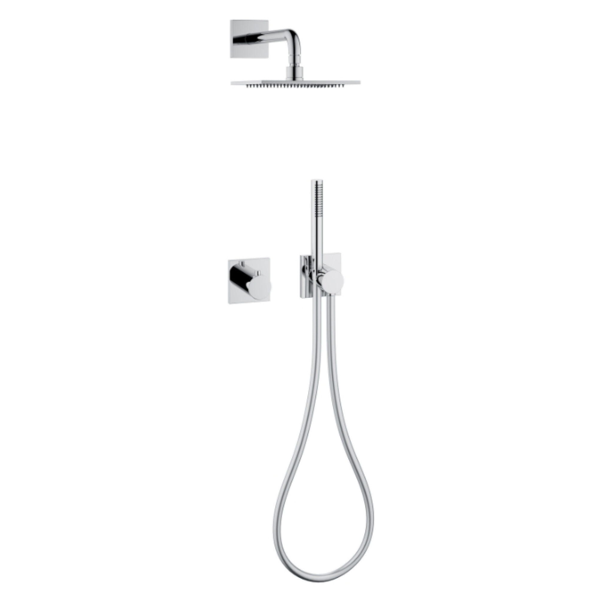 Keuco IXMO Chrome Square Shower Set | Sanctuary Bathrooms