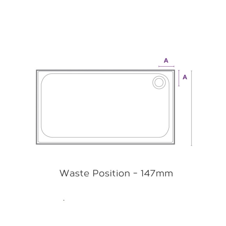Merlyn Mstone 1400 x 800mm Rectangular Shower Tray & Waste - D148RT ...