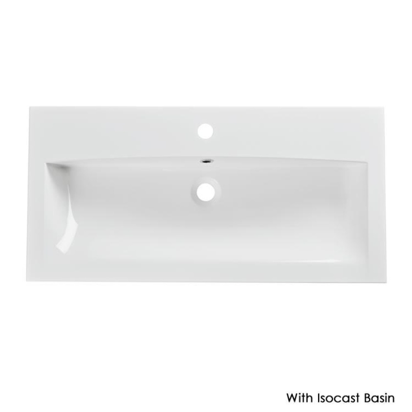 Roper Rhodes Frame 800mm Derwent Blue Wall Mounted Vanity Unit & Basin ...
