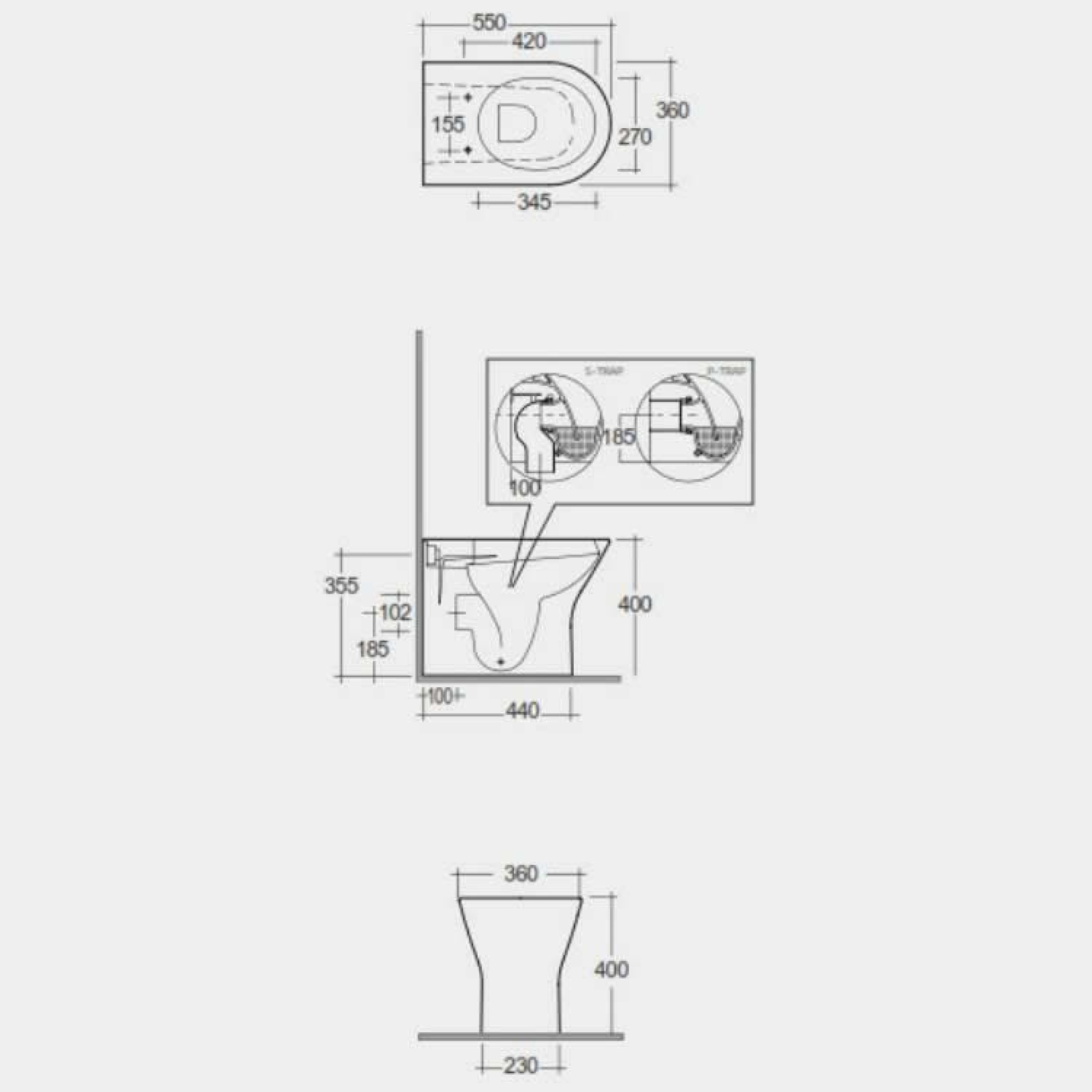 RAK Feeling Matt White Rimless Back To Wall WC & Soft Close Seat ...