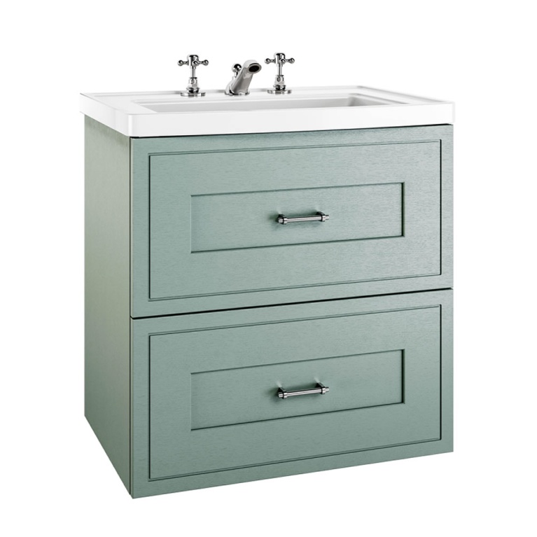Imperial Fradley Sea Mist 685mm Wall Hung Vanity Unit & Radcliffe Basin ...