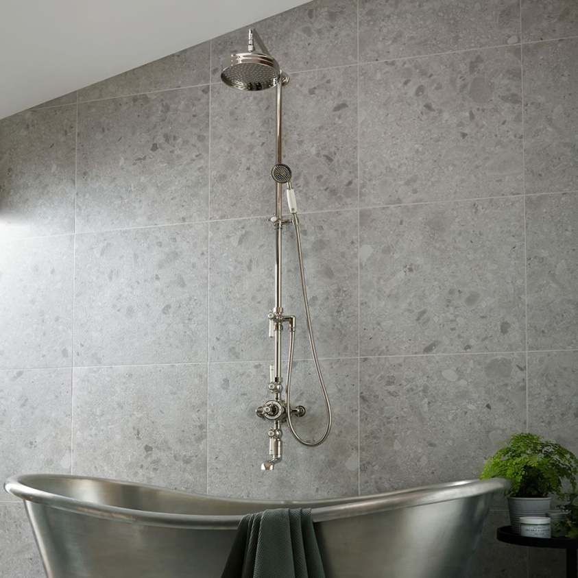 Booth & Co. Axbridge Nickel Shower Bath Column | Sanctuary
