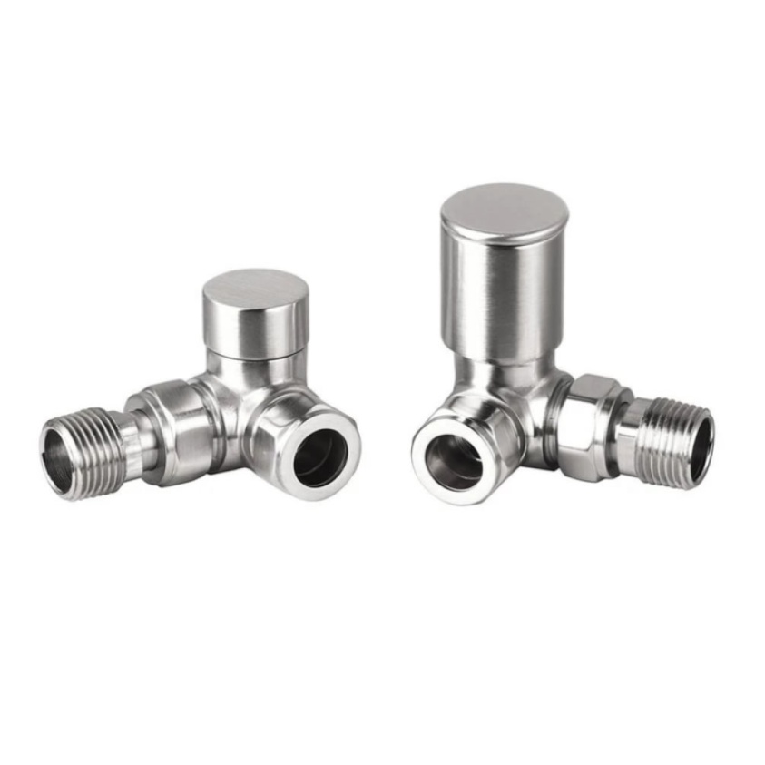 Redroom Chrome Corner Round Manual Rad Valves | Sanctuary