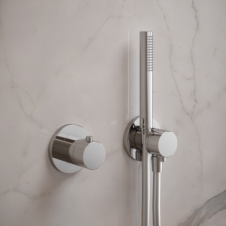 Keuco IXMO Chrome Round Shower Set | Sanctuary Bathrooms