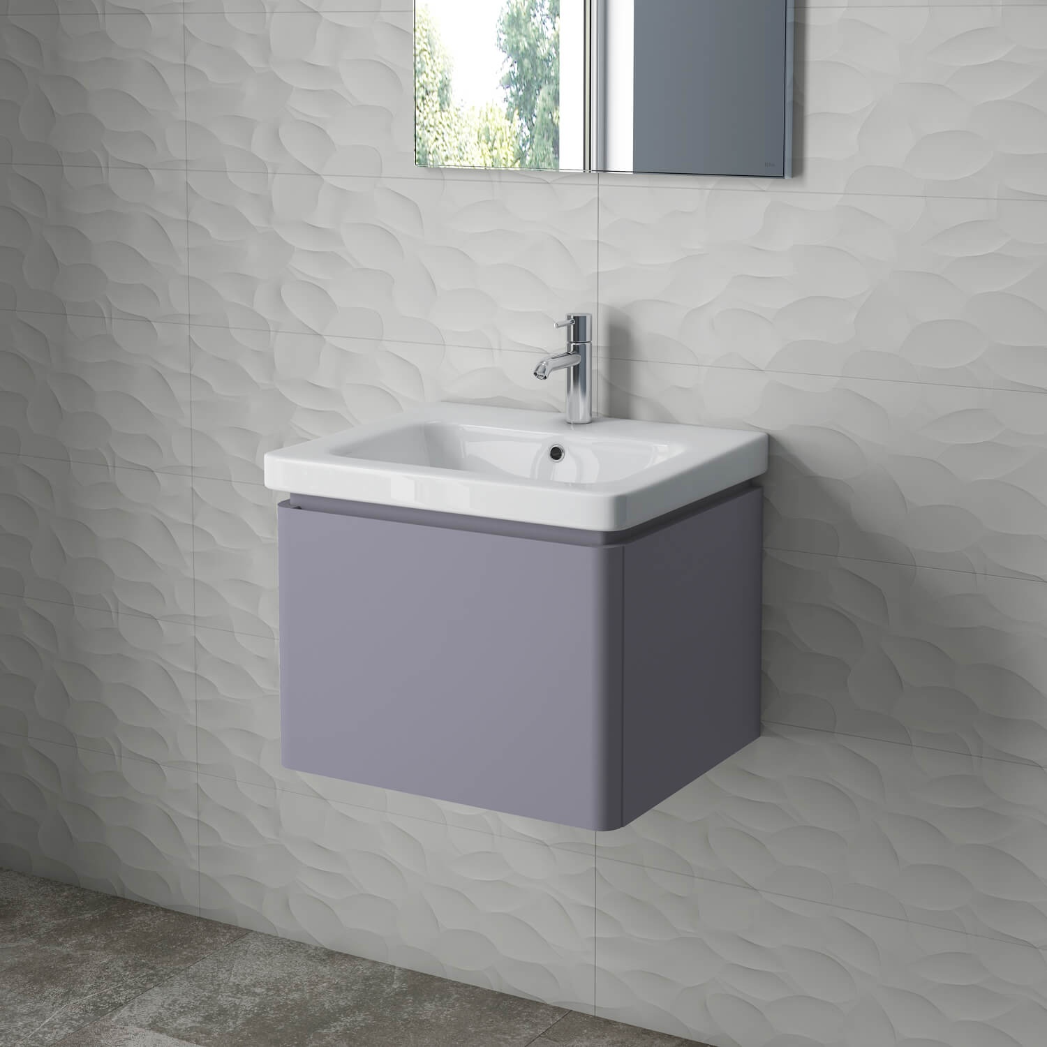 RAK Resort Mushroom 550mm Wall Mounted Vanity Unit & Basin | Sanctuary ...