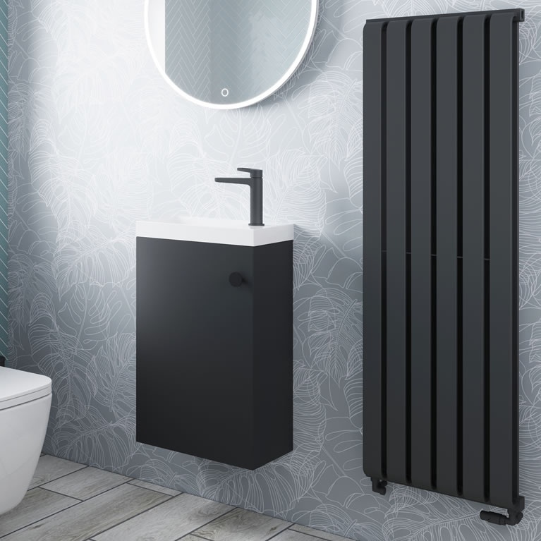 Crosswater Limit Matt Black Towel Radiator | Sanctuary Bathrooms