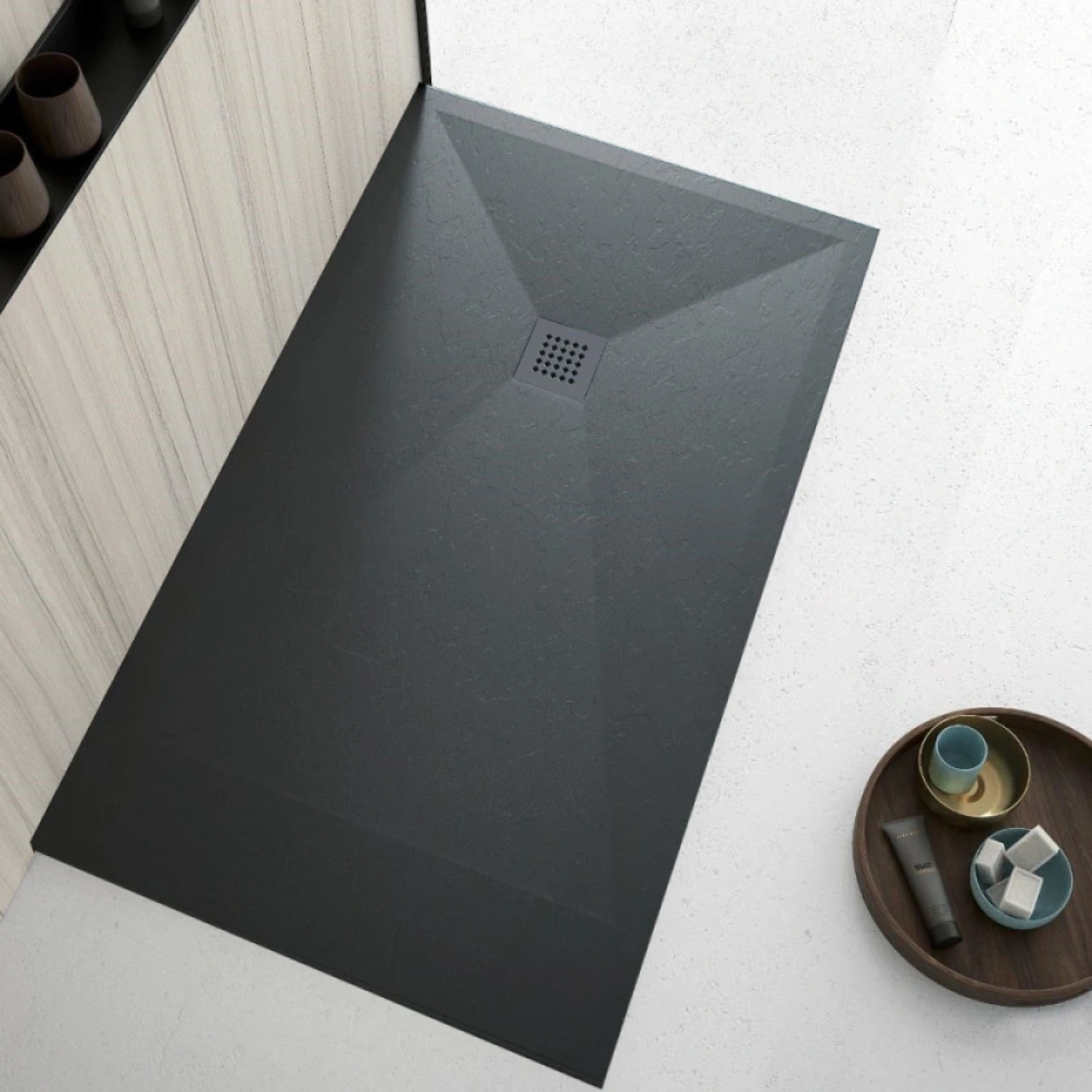Onyx Anthracite Slate 1400 x 900 Stone Resin Shower Tray | Sanctuary