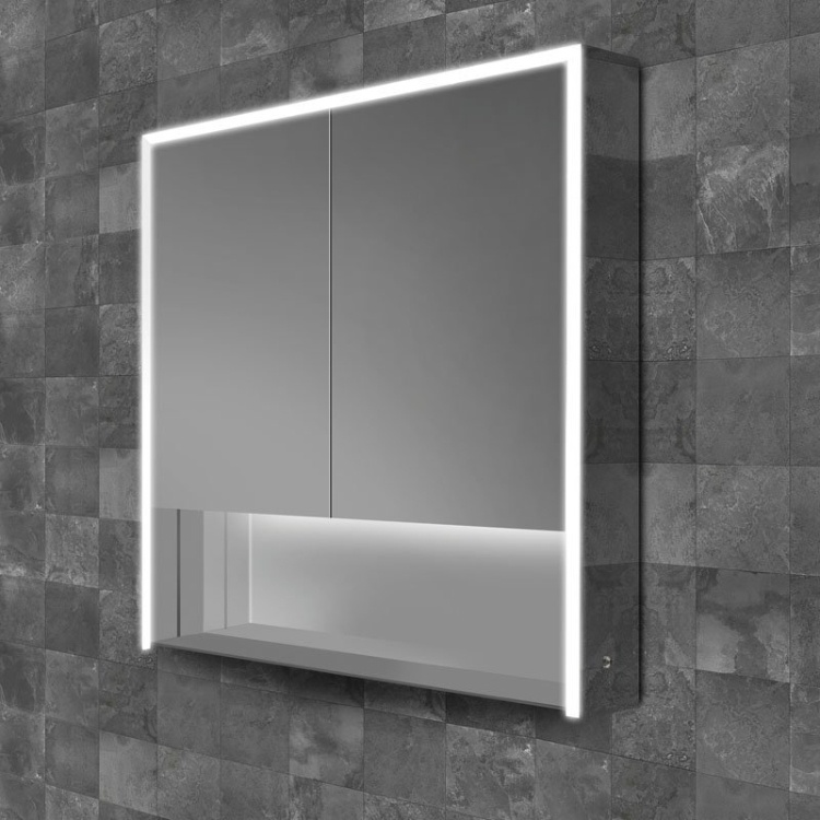 HIB Verve 800mm LED Mirror Cabinet with Shelf | Sanctuary Bathrooms