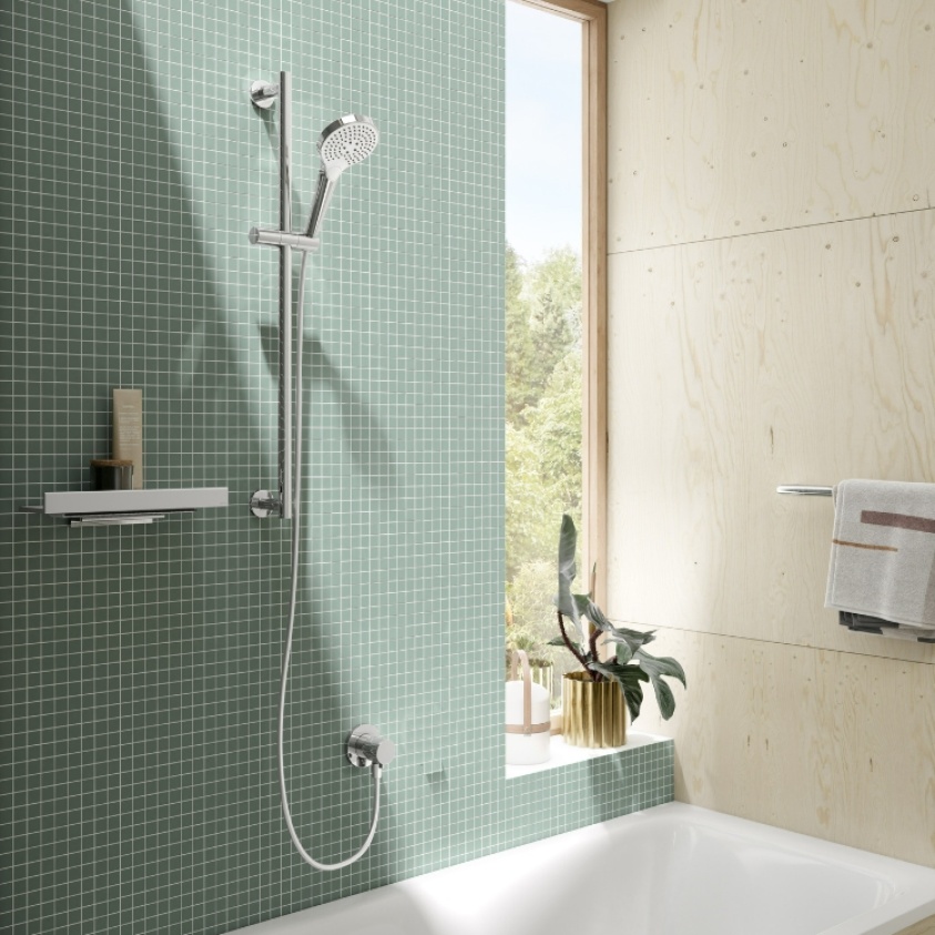 Keuco IXMO Chrome Round Slide Rail Set | Sanctuary Bathroom