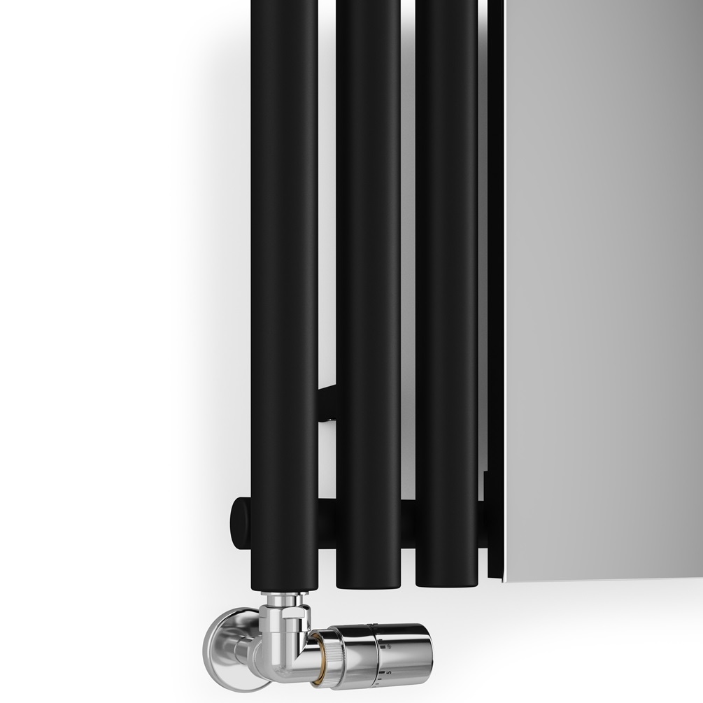 Terma Rolo Mirror Heban Black 1800x590 Radiator | Sanctuary