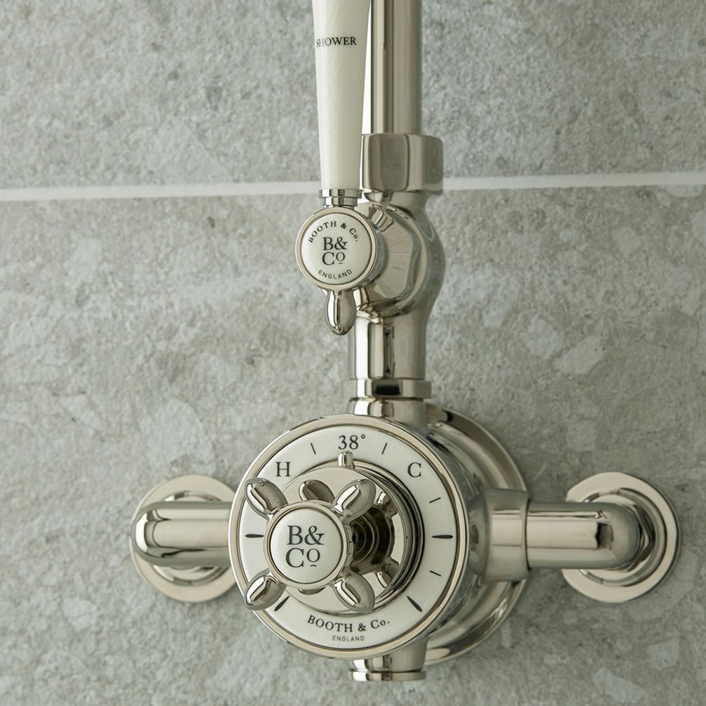 Booth & Co. Axbridge Nickel Shower Column | Sanctuary