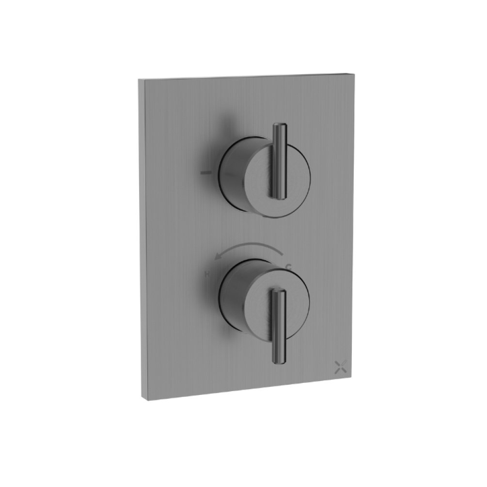 Crosswater 3ONE6 Lever 316 Slate Crossbox 2 Outlet Valve