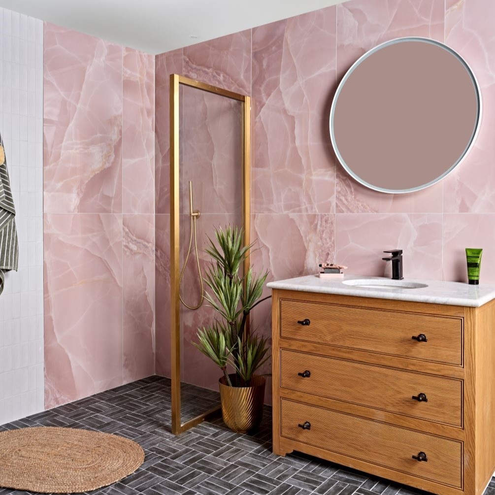 Ca' Pietra Hollywood Rose Polished Porcelain Tiles | Sanctuary