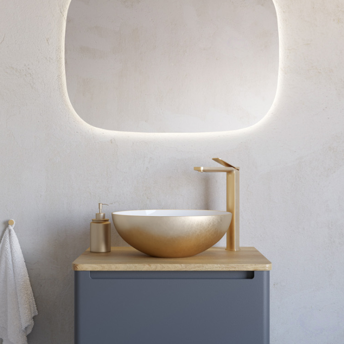 Crosswater Circle Brass Effect Basin | Sanctuary Bathrooms