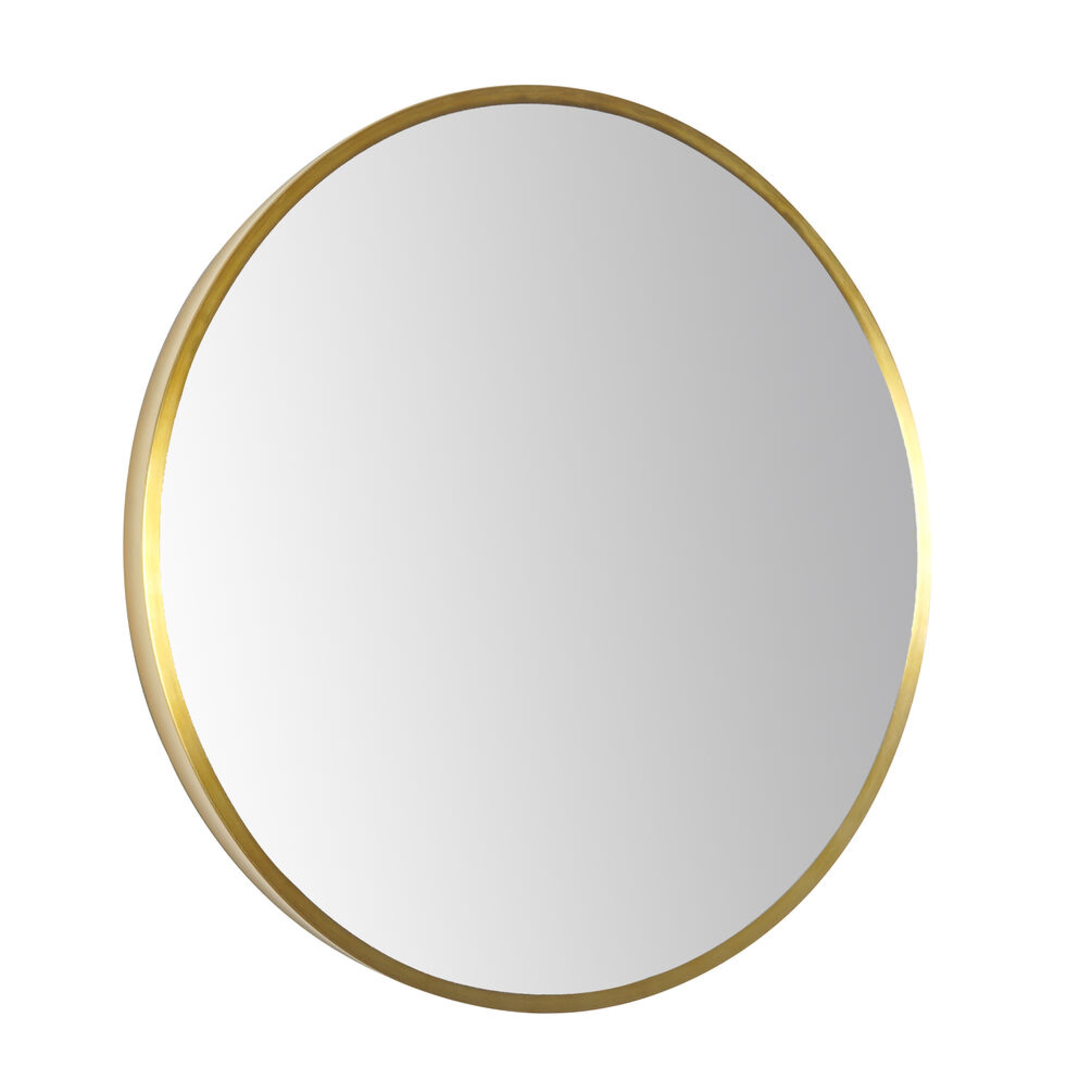 JTP Vos Brushed Brass Round Plain Mirror | Sanctuary