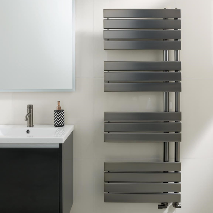 JTP Cleo Brushed Black Radiator | Sanctuary Bathrooms