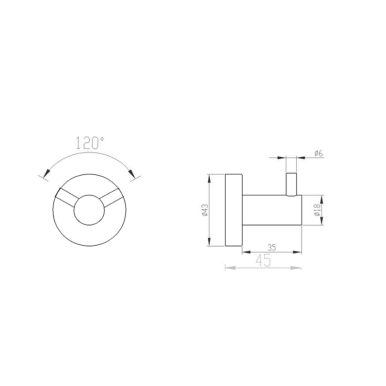 JTP Inox Brushed Stainless Steel Double Robe Hook | Sanctuary Bathrooms