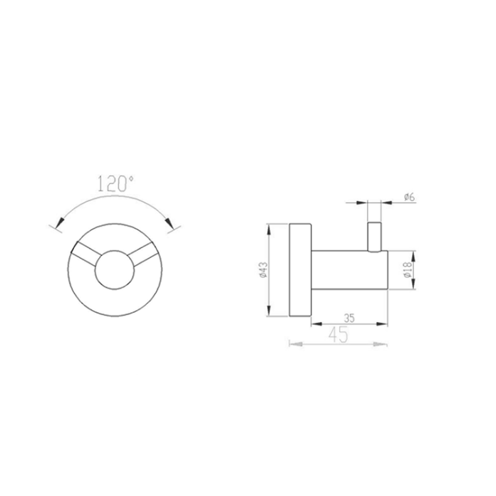 JTP Inox Brushed Stainless Steel Double Robe Hook | Sanctuary Bathrooms