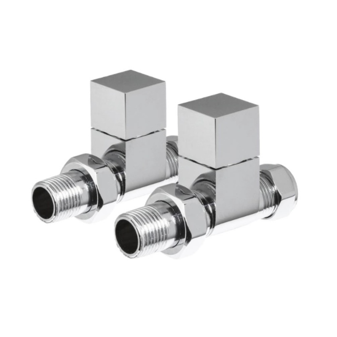 Velaro Chrome Straight Manual Rad Valves | Sanctuary