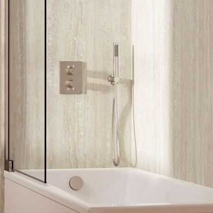 Crosswater Crossbox Nickel Bath Filler Set | Sanctuary
