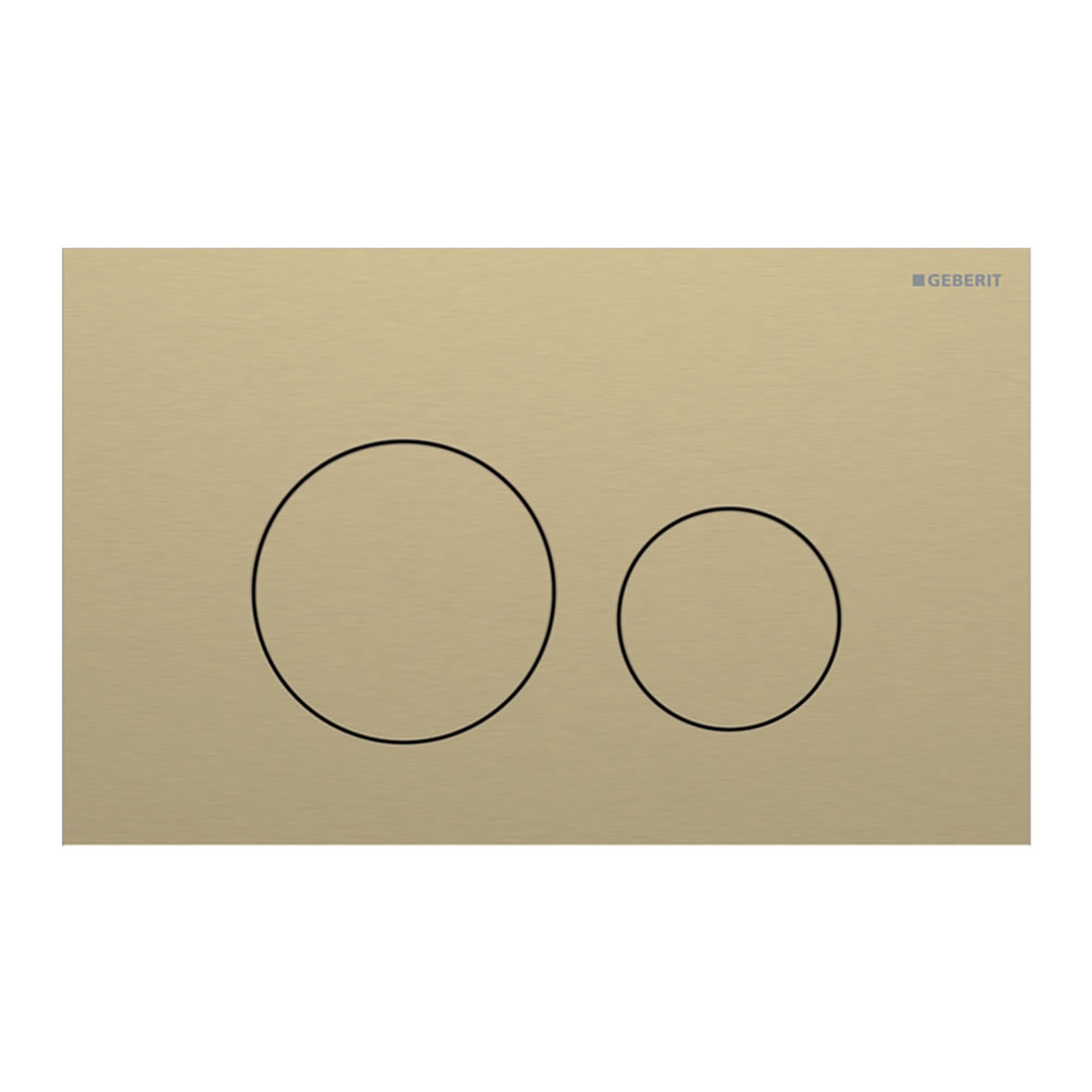 Geberit Sigma40 Round Brushed Brass Flush Plate | Sanctuary