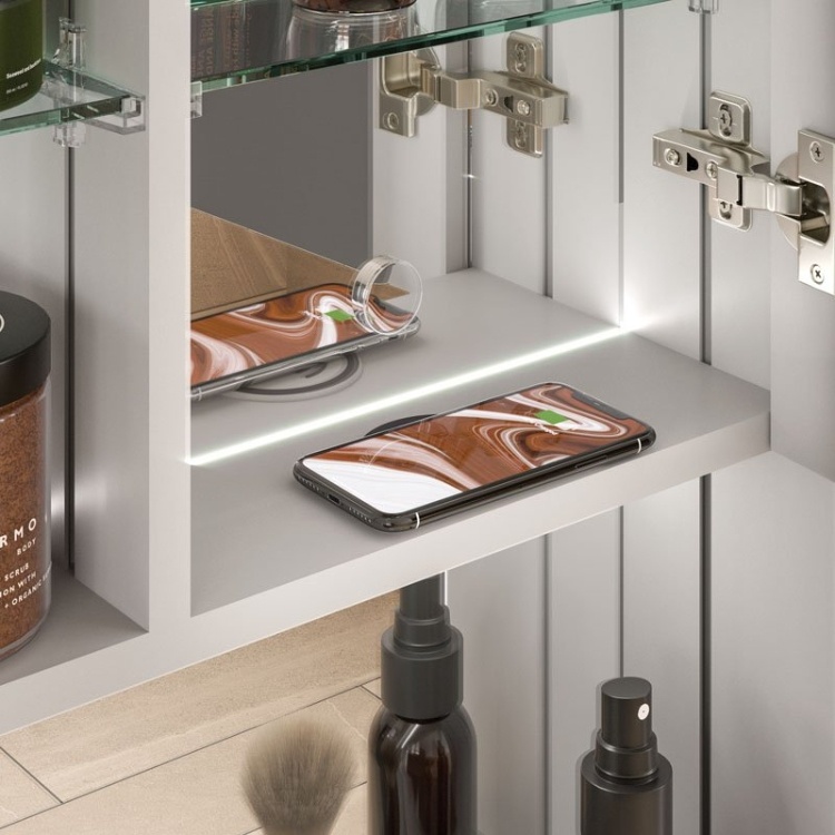 HIB Verve 600mm LED Mirror Cabinet with Shelf | Sanctuary Bathrooms