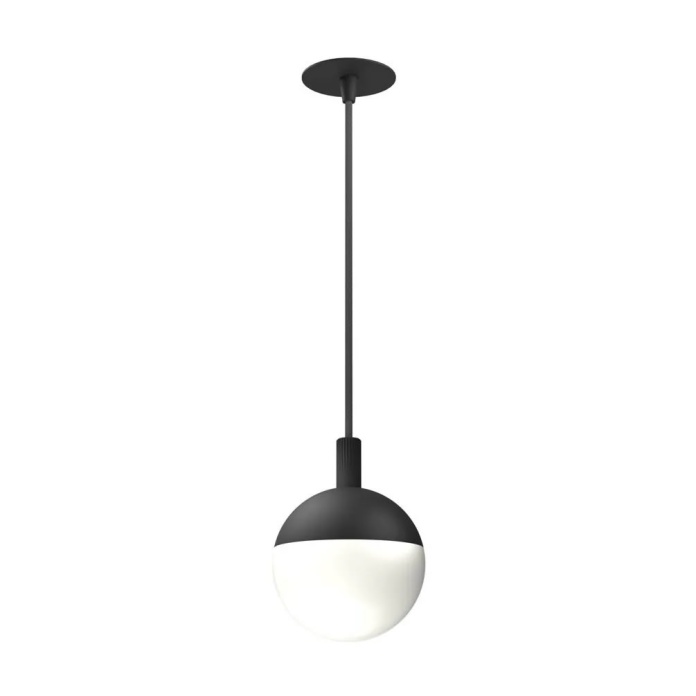 Vado Safari Matt Black 500mm Illuminated Mirror With 2 Pendant Globe Lights