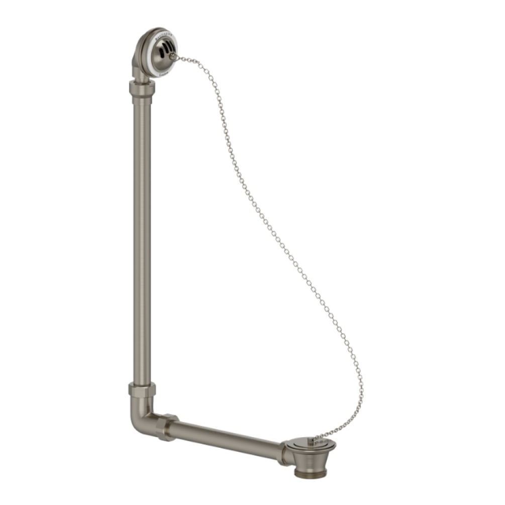 Burlington Brushed Nickel Overflow Plug & Chain | Sanctuary