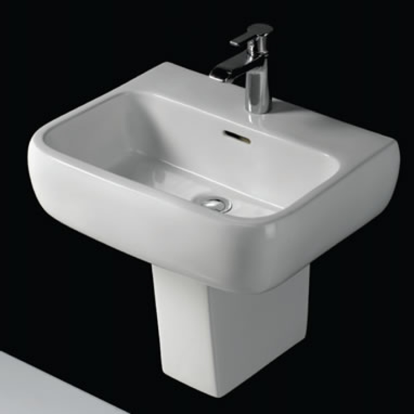 RAK Ceramics Metropolitan 525mm Basin & Semi Pedestal, RAK Ceramics ...