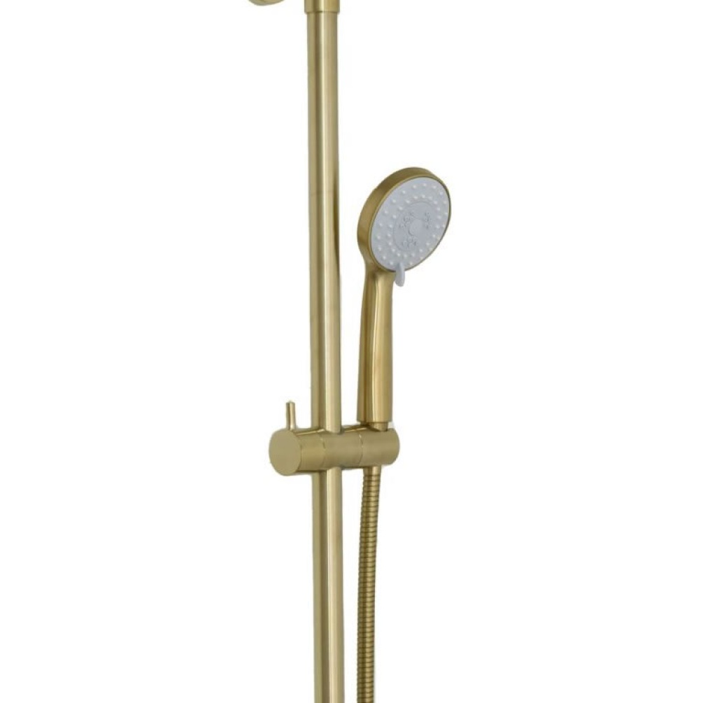 JTP Vos Brushed Brass Shower Bath Column | Sanctuary Bathrooms
