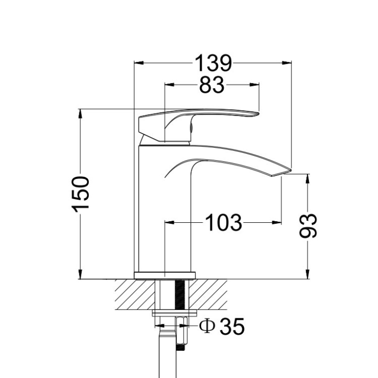 Crosswater Flow Basin Monobloc | Sanctuary Bathrooms