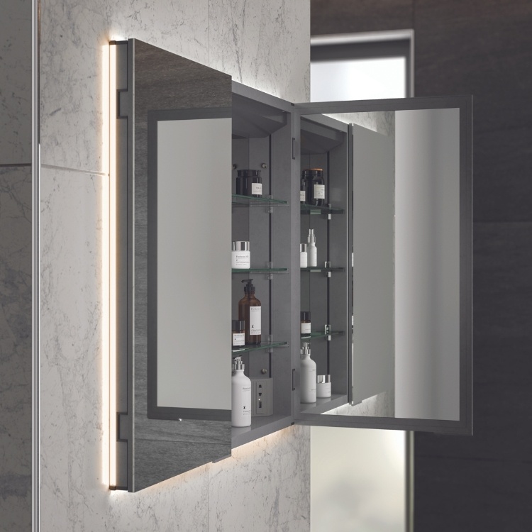 HIB Atrium 600mm LED Recessed Mirror Cabinet | Sanctuary Bathrooms