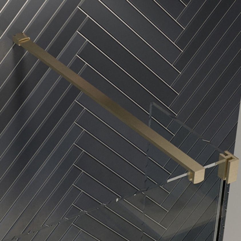 Crosswater Brushed Brass Glass To Wall Bracing Bar | Sanctuary Bathrooms