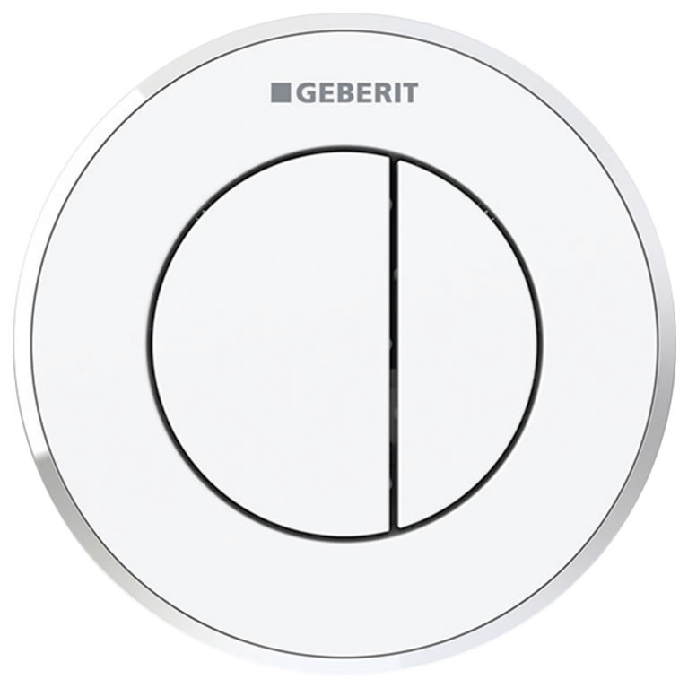 Geberit Type 10 White & Chrome Dual Flush Button | Sanctuary Bathrooms