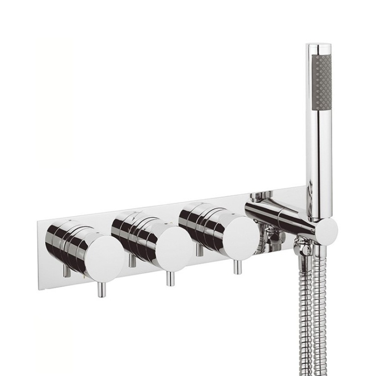 Crosswater Kai 3 Outlet 3 Handle Shower Valve Handset | Sanctuary