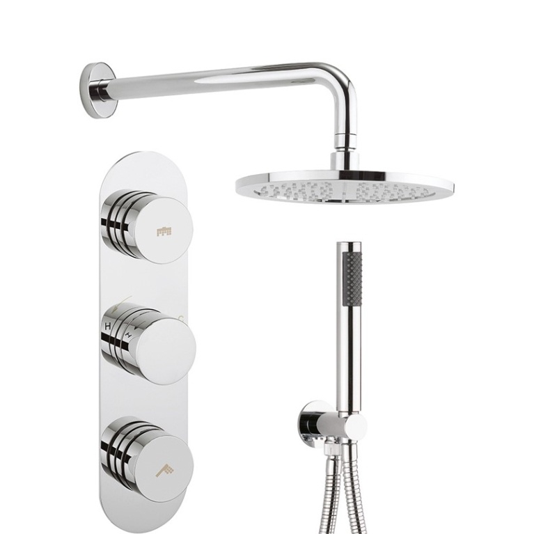 Crosswater Dial 2 Outlet Shower Bundle & Pencil Handset | Sanctuary