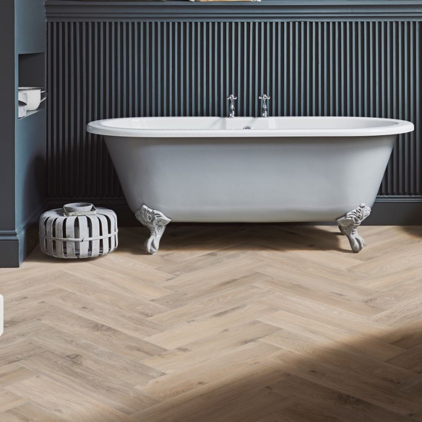 Ca' Pietra Lyndhurst Minérale Herringbone Wood Effect Tiles