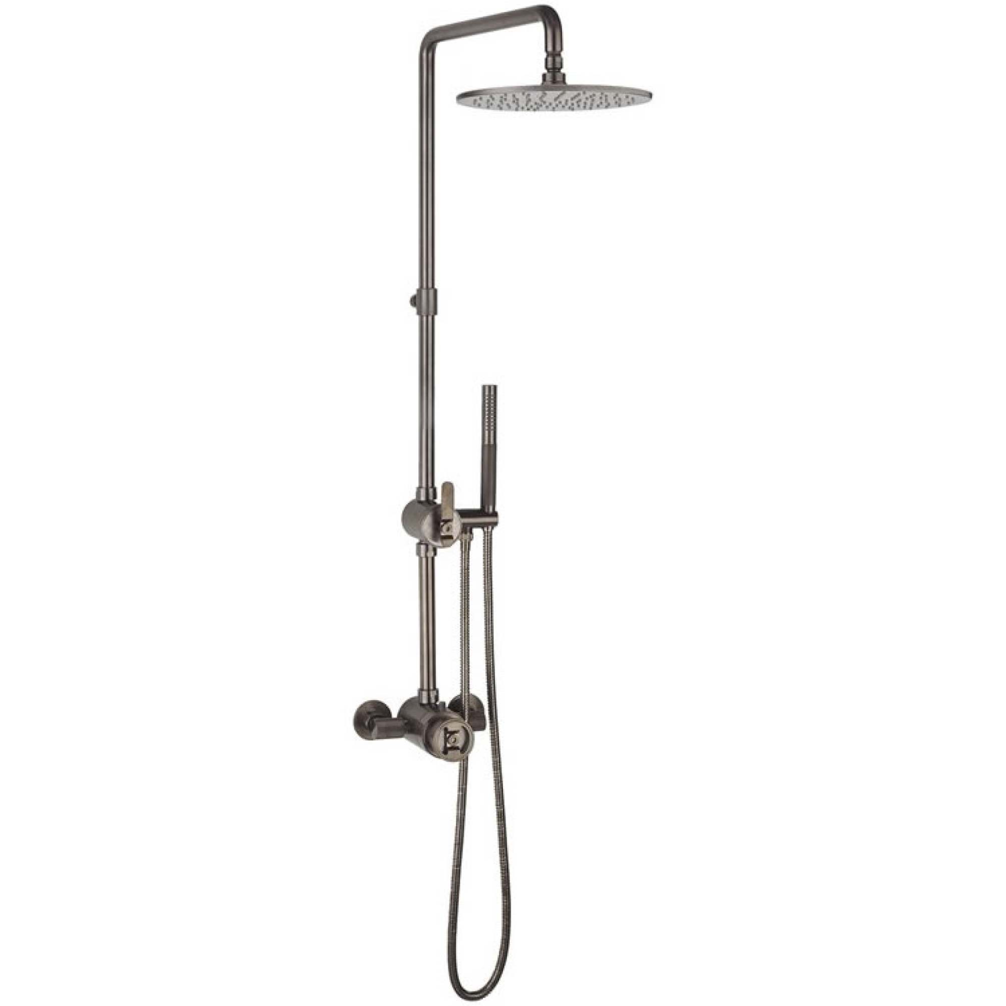 Crosswater Union Brushed Black Chrome Multifunction Shower Valve Kit ...